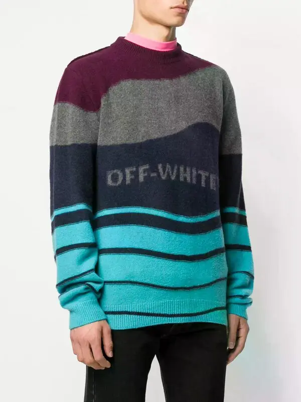 Off-White Striped Knitted Jumper