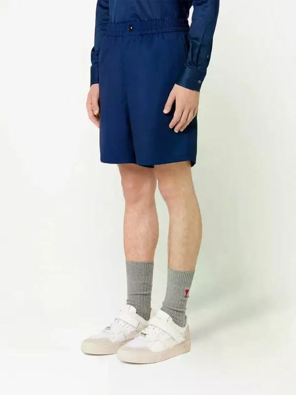 AMI Paris Straight-leg Wool Shorts