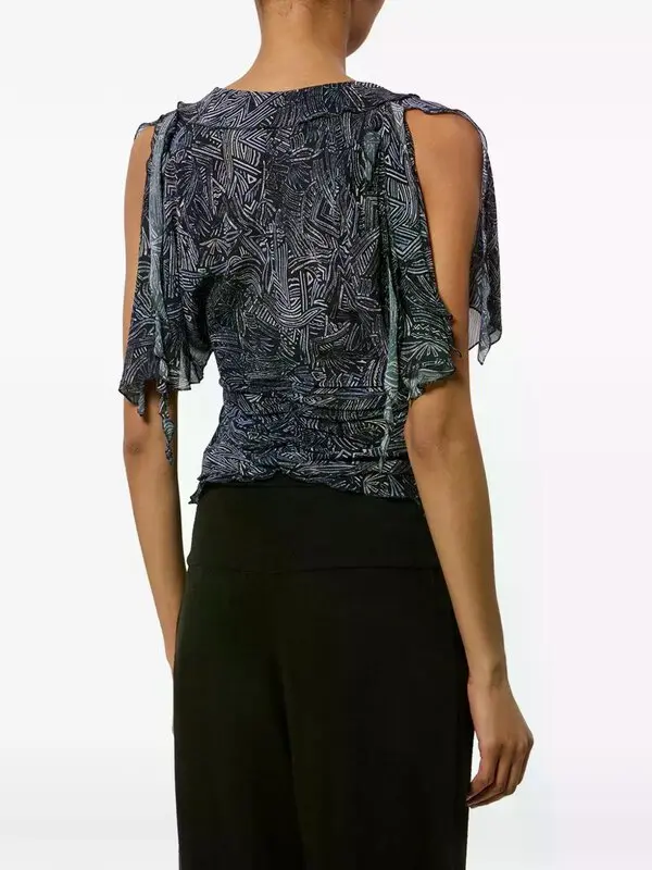 Isabel Marant Étoile Thanais Blouse With Faded Night Print - Blue
