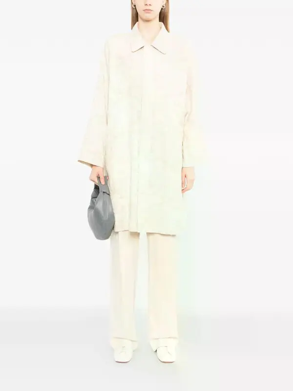KINYAN LAM Patterned Collared Coat