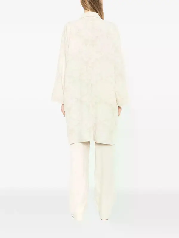 KINYAN LAM Patterned Collared Coat