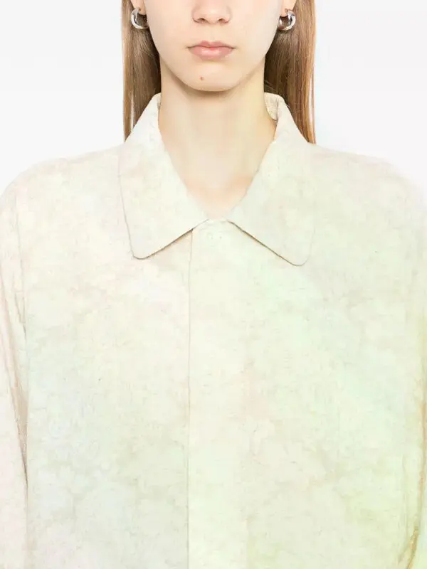 KINYAN LAM Patterned Collared Coat