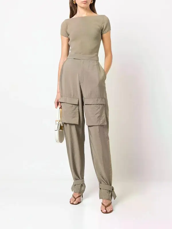 Lapointe Boat-neck Top With Rear Tie Fastening