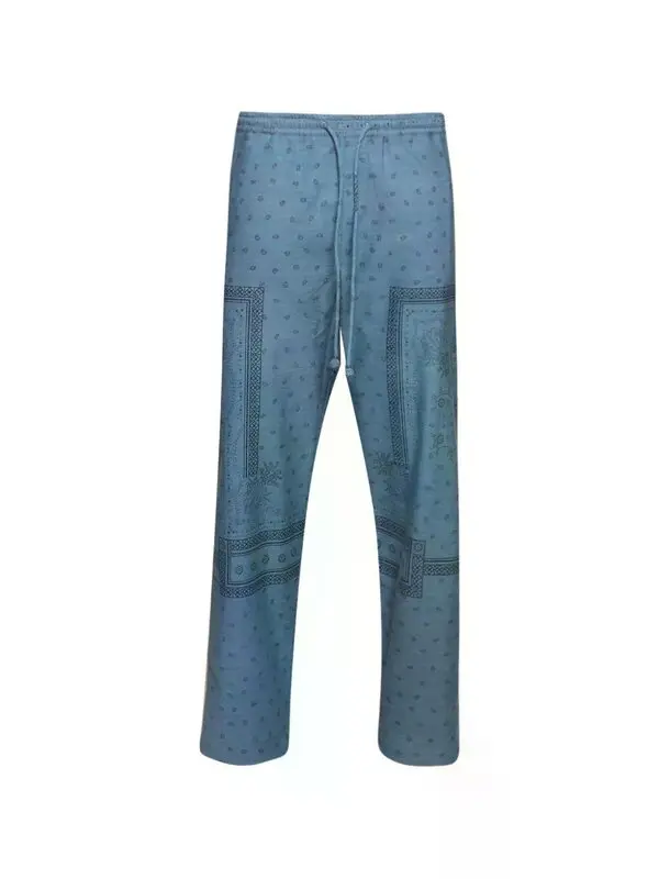 BAZISZT Bandana-print Trousers - Blue