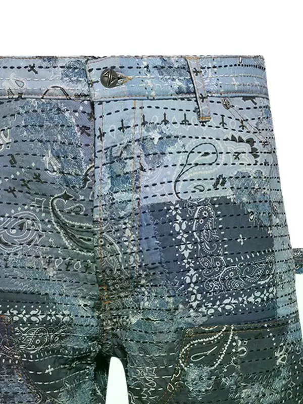 PARIS LAUNDRY Bandana Print Carpenter Shorts