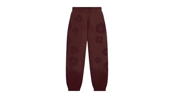 DENIM TEARS Faded Mono Cotton Wreath Sweatpant - Beet Root
