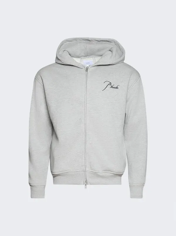 Rhude Classique Zip-up Hoodie - Gray