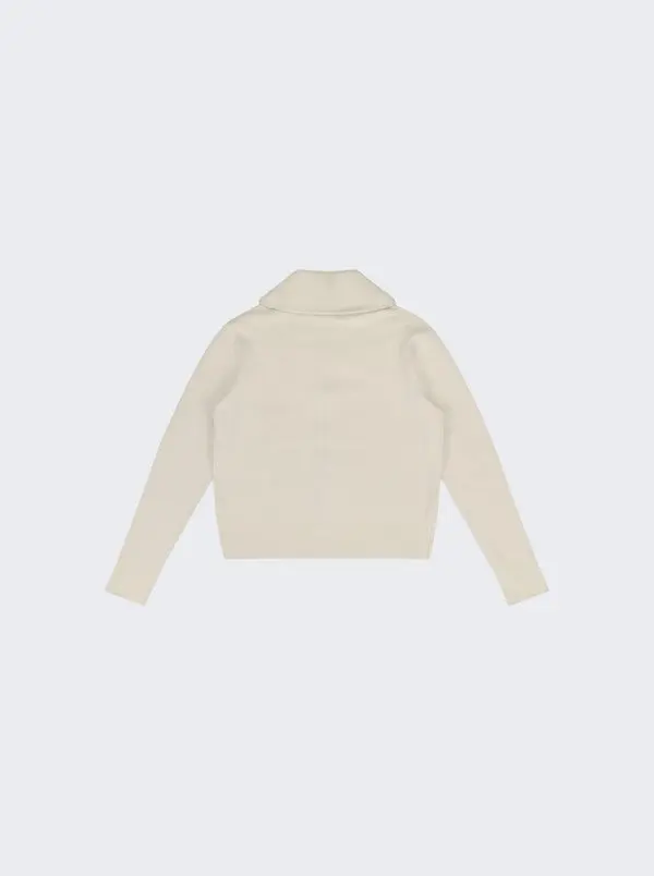 ENTIRE STUDIOS Knit Zip-up Jacket - Ivory