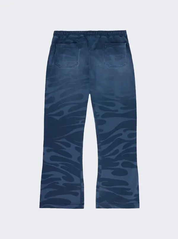 HELLSTAR Snap Sweatpants With Flame - Black