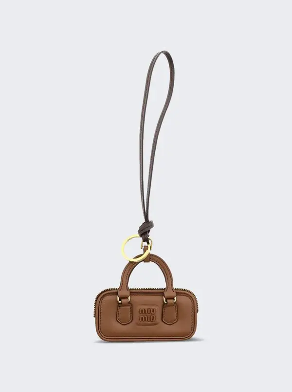 Miu Miu Arcadie Keyring - Brown