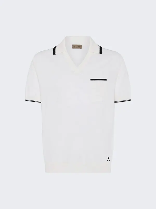 AMAN TENNIS CLUB Knitted Tennis Polo Natural