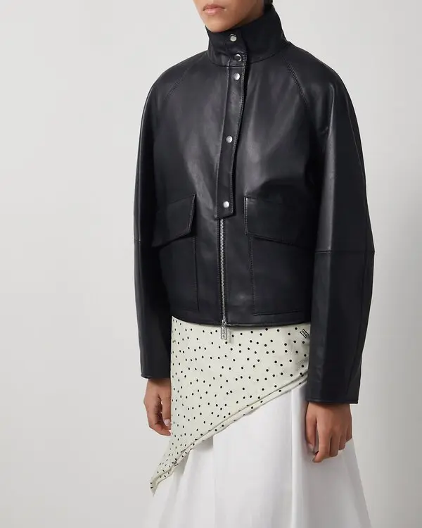 BY MALENE BIRGER Suzanne Leather Jacket - Black
