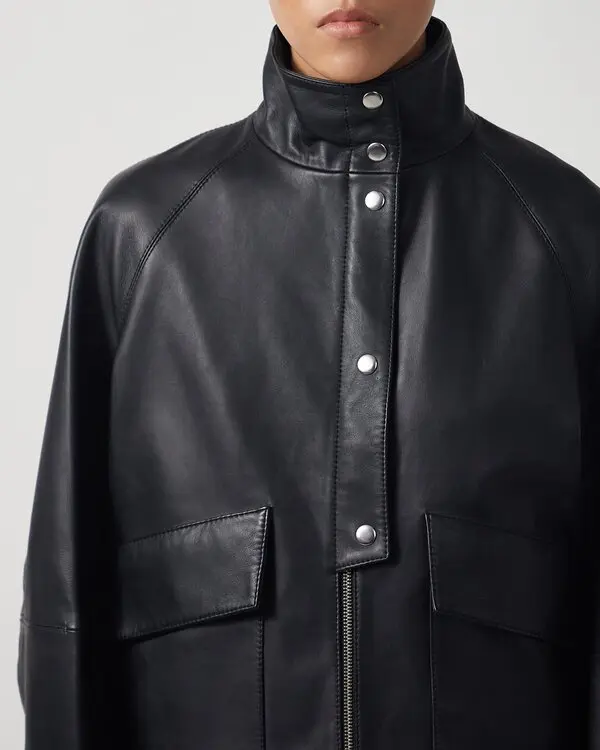 BY MALENE BIRGER Suzanne Leather Jacket - Black