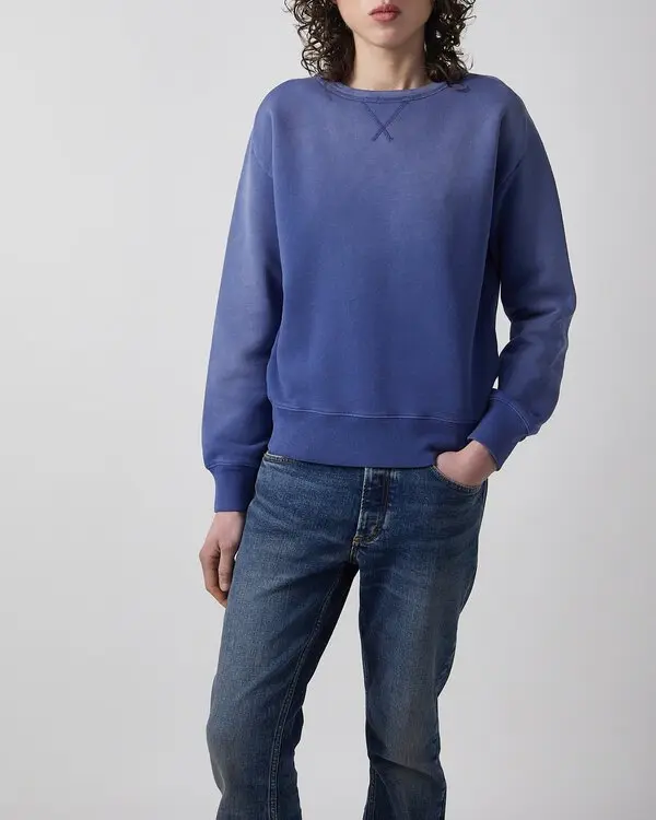 Acne Studios Washed Logo Sweatshirt - Navy