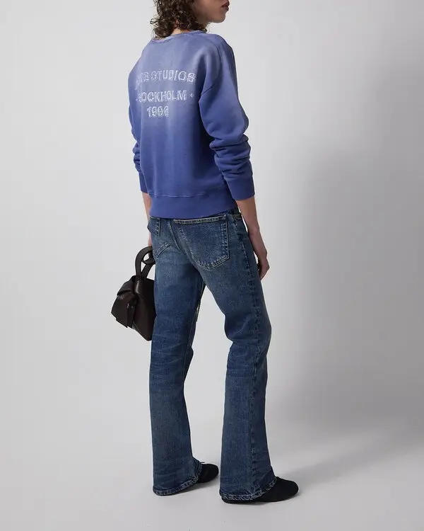 Acne Studios Washed Logo Sweatshirt - Navy