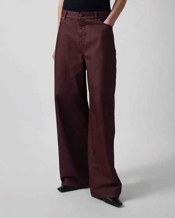 GOLDEN GOOSE Journey Melody Boyfriend Denim - Bordeaux