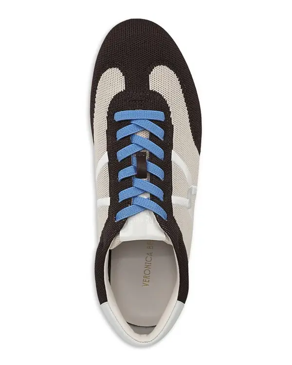 Veronica Beard Riviera Knit Sneakers - Espresso/ecru