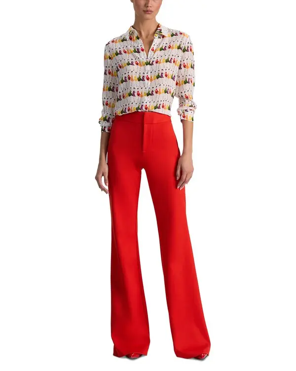 Alice + Olivia Andrew Bootcut Pants - Chili Pepper