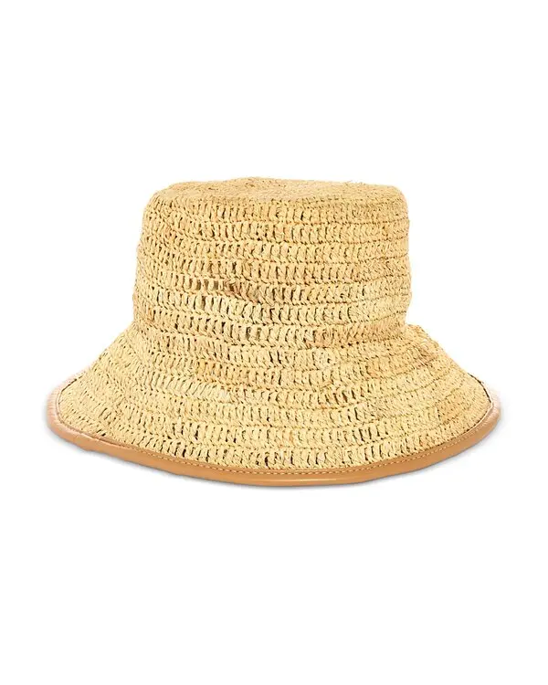 Vince Raffia Bucket Hat - Natural