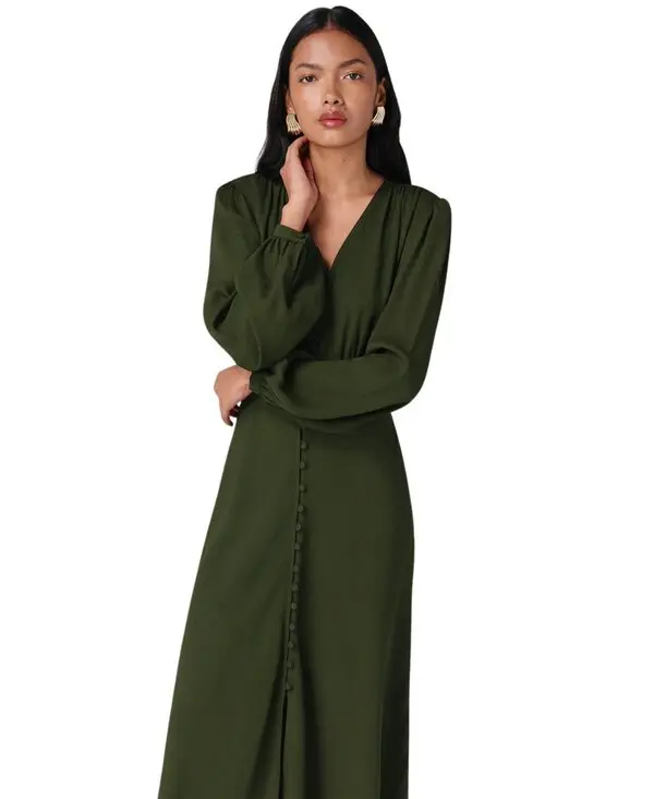 GHOST LONDON Francesca Crepe Midi Dress