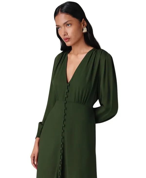 GHOST LONDON Francesca Crepe Midi Dress