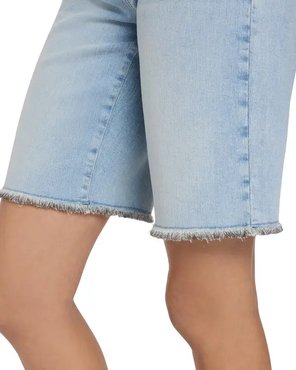 NYDJ Boyfriend Denim Shorts With Frayed Hem - Keys View