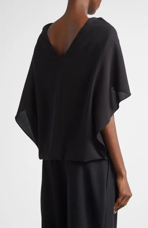 Michael Kors Wool Crepe Cape Top