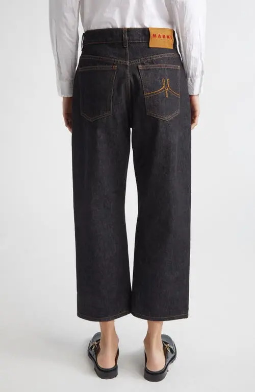 Marni Floral Embellished Carrot Fit Jeans - Emb99blublack