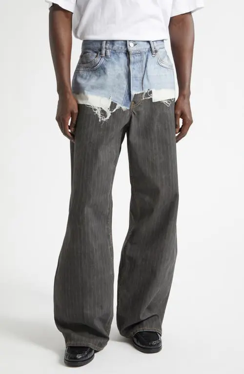 Acne Studios 1981 Loose Fit Trompe L'oeil Pinstripe Jeans