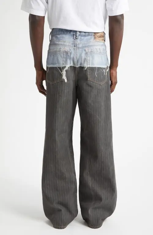Acne Studios 1981 Loose Fit Trompe L'oeil Pinstripe Jeans