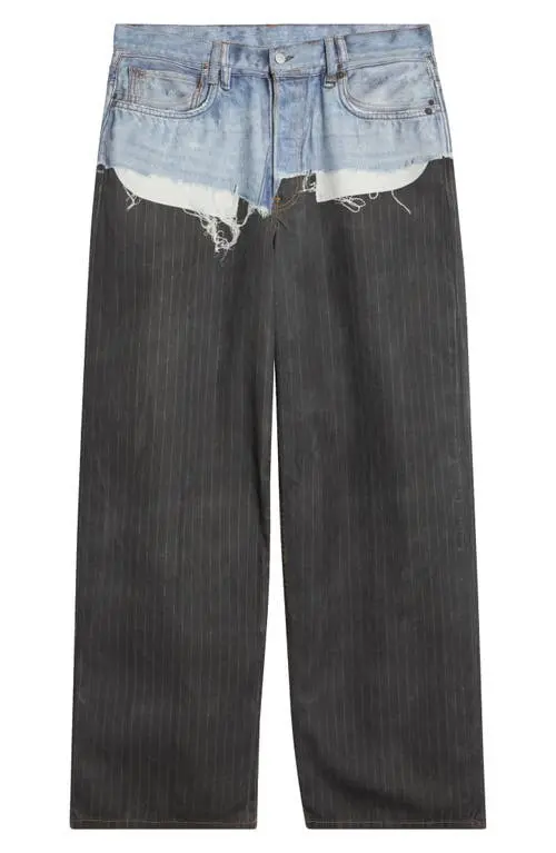 Acne Studios 1981 Loose Fit Trompe L'oeil Pinstripe Jeans