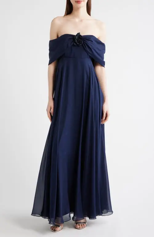 Sachin & Babi Rebecca Rosette Gown