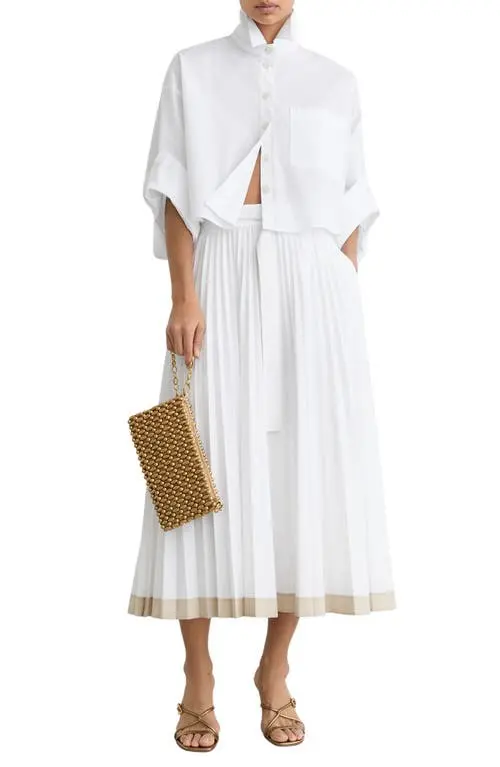 REISS Allora Pleated Skirt