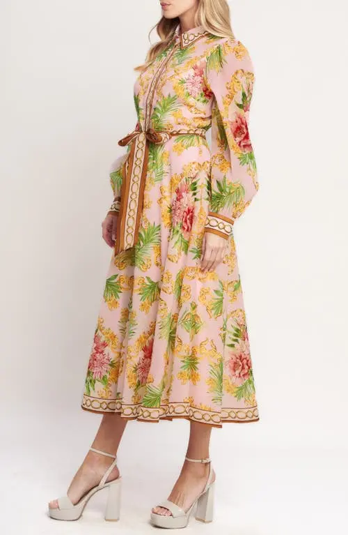 FLYING TOMATO Printed Maxi Shirtdress