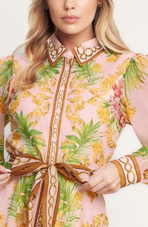 FLYING TOMATO Printed Maxi Shirtdress