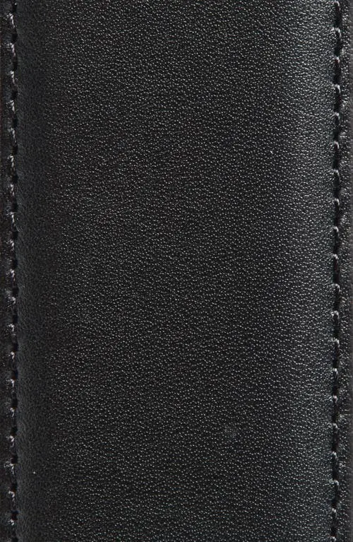Veronica Beard Resin Buckle Leather Belt - Black
