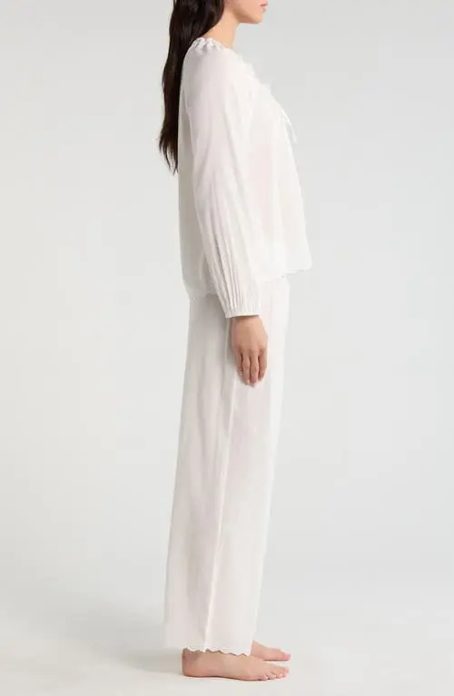REFORMATION Paloma Relaxed Fit Organic Cotton Blend Pajamas - Ivory