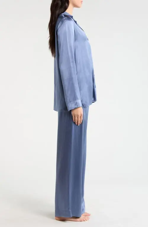 REFORMATION Ella Silk Pajamas - Cornflower