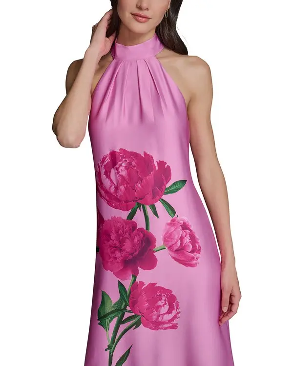 karl lagerfeld pink floral dress NWT Karl Lagerfeld Womens Size 6 Pink Floral Fit & Flare Tiered Floral  Dress NEW
