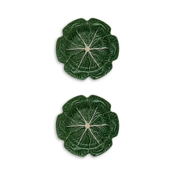 BORDALLO PINHEIRO Cabbage Charger Plate, Set Of 2 - Green