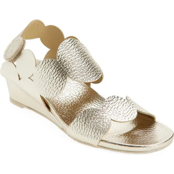 PEDRO GARCIA Wamile Wedge Sandal - Platino Cervo