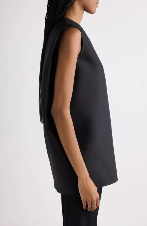 Balenciaga Wool And Silk Crepe Cocoon Minidress - Nero