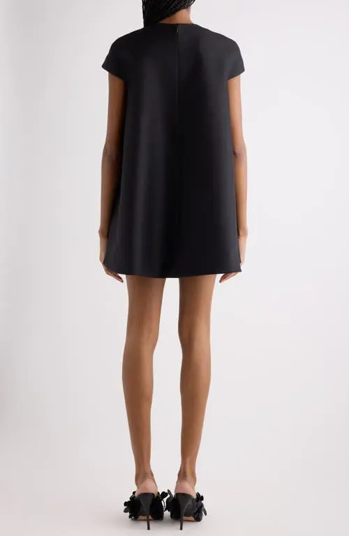 Balenciaga Wool & Silk Crepe Babydoll Minidress