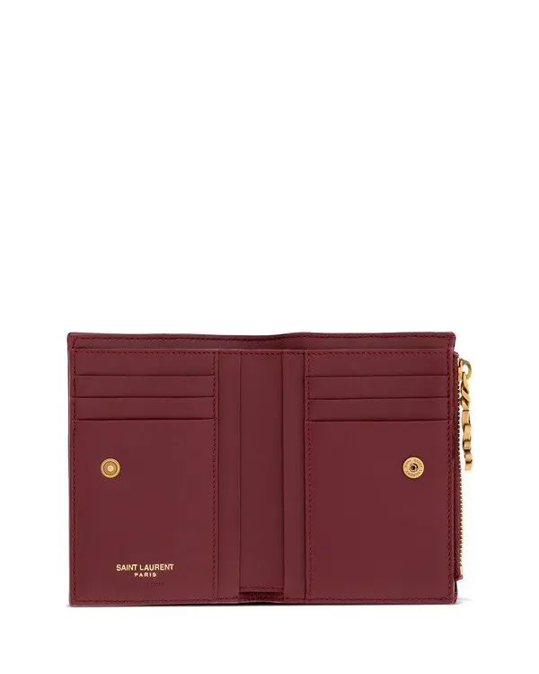 Saint Laurent Cassandre Bijou Bi-fold Wallet - Grenade