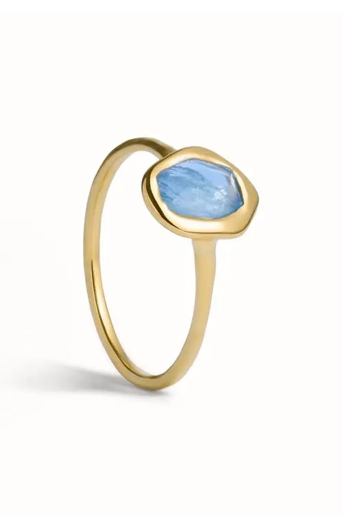 Monica Vinader Odyssey Stone Ring - 18k Gold Vermeil/aquamarine