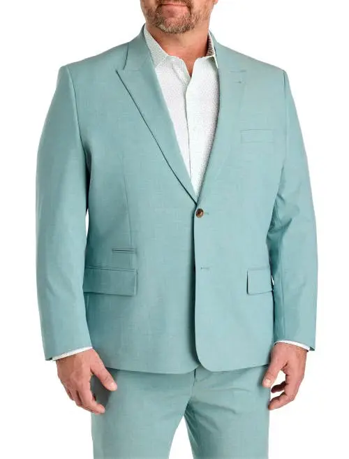 SYNRGY BY DXL Big & Tall Machine Washable Suit Jacket - Teal