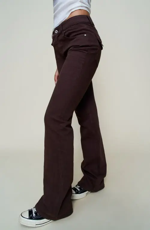GUIZIO Low Rise Flare Twill Pant