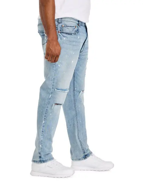 TRUE NATION BY DXL Tapered-fit Paint Splatter Jeans
