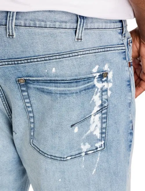 TRUE NATION BY DXL Tapered-fit Paint Splatter Jeans