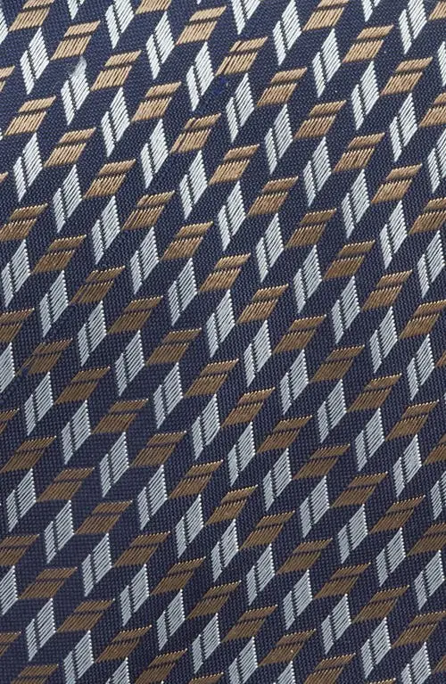 Canali Geometric Silk Neck Tie